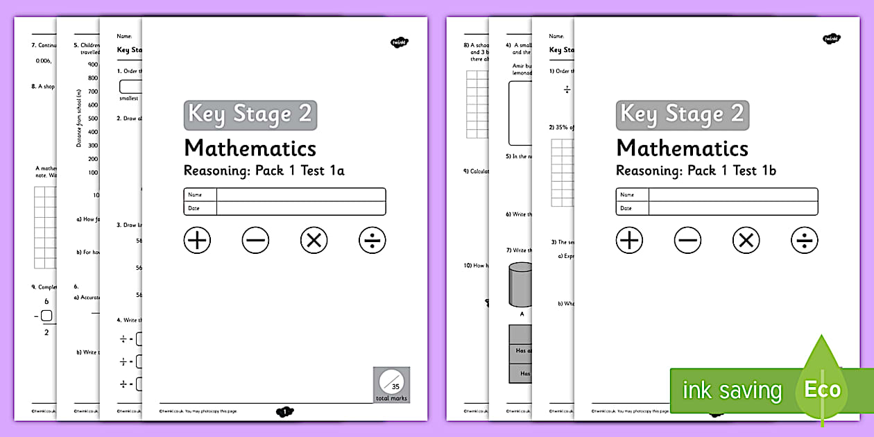 Year 6 SATs Maths Reasoning Questions - Maths Reasoning Test