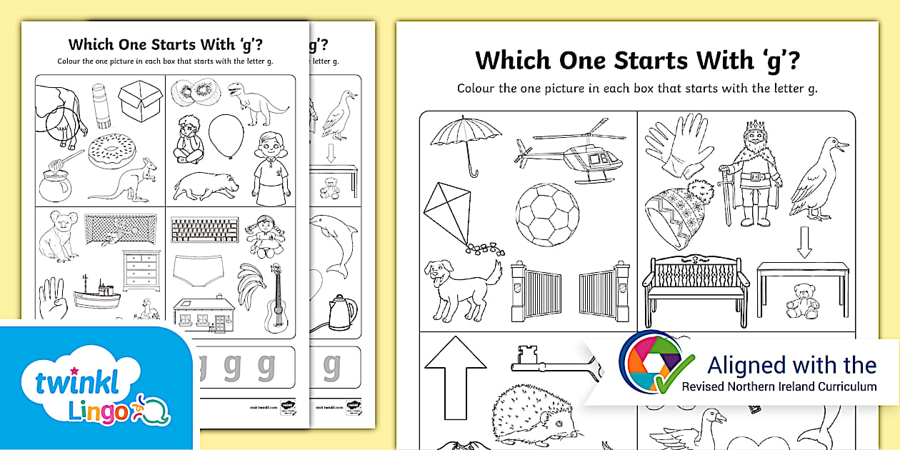 Linguistic Phonics Which One Starts with G? (Teacher-Made)