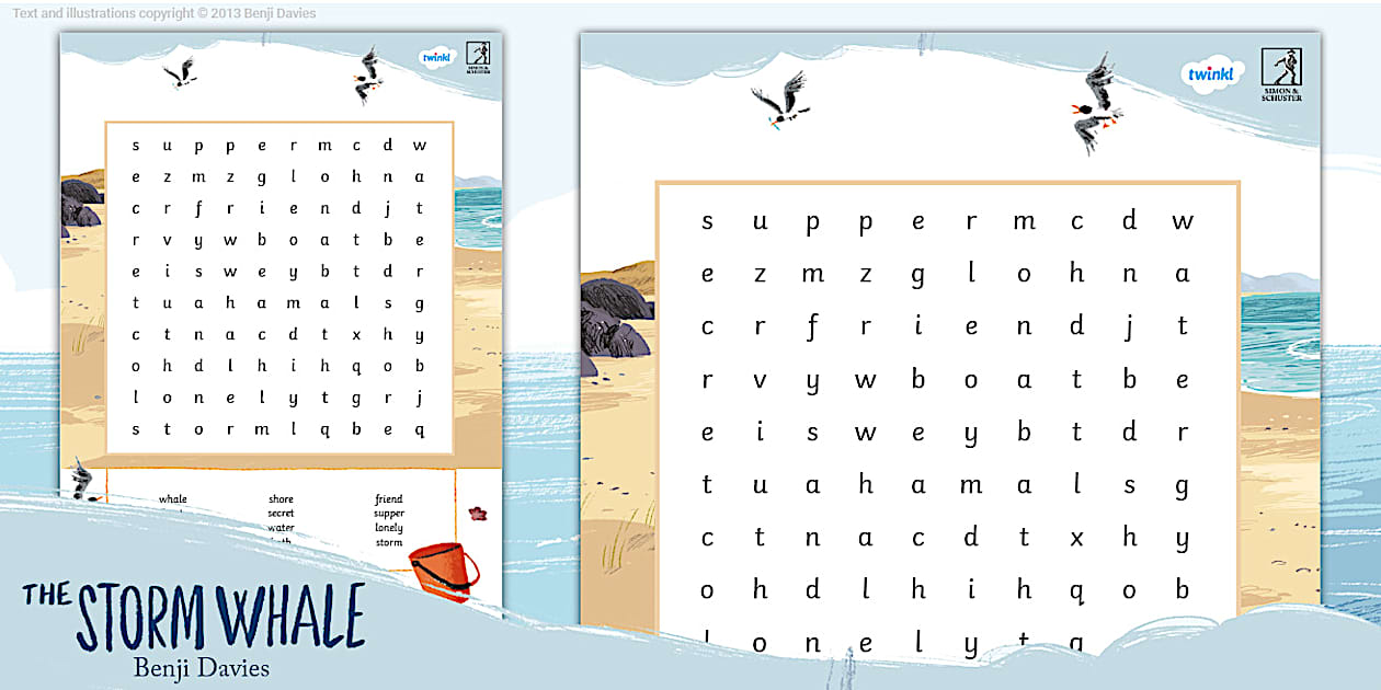 The Storm Whale: Word Search