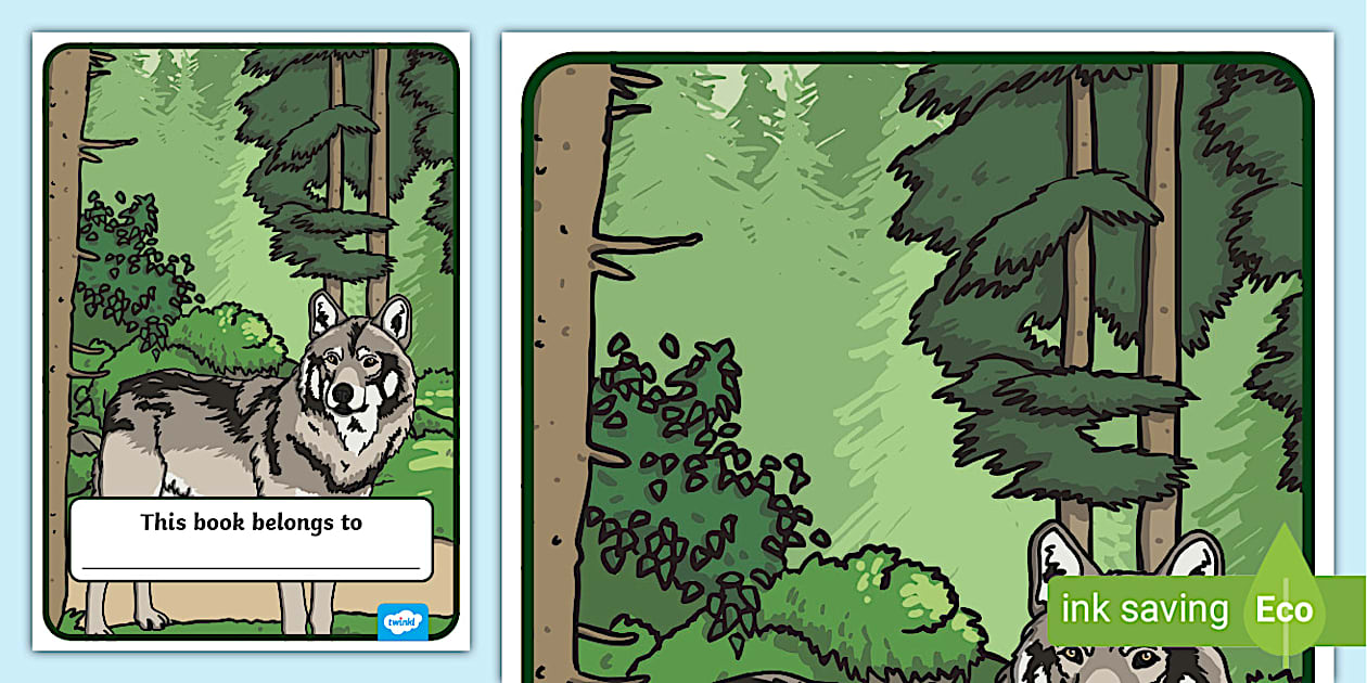 Wolf Book Cover (teacher made) - Twinkl