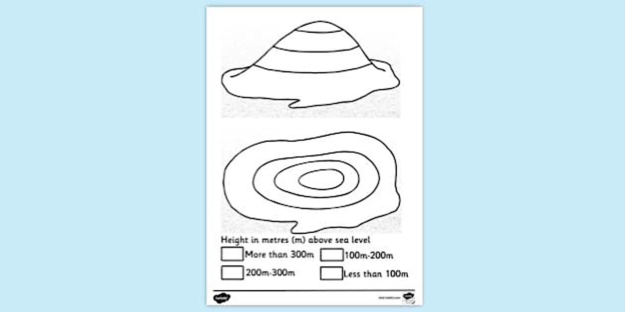 Contoured Hill Colouring | Colouring Sheets (Teacher-Made)