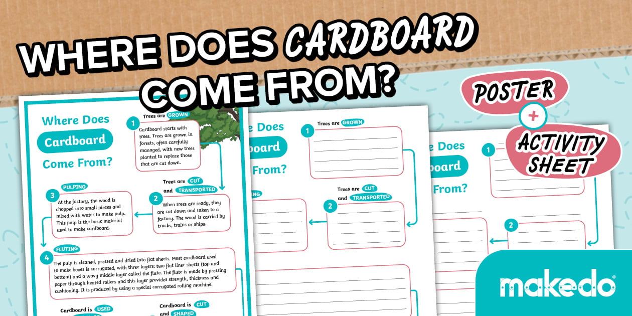 Makedo: Where Does Cardboard Come From? Activity Pack