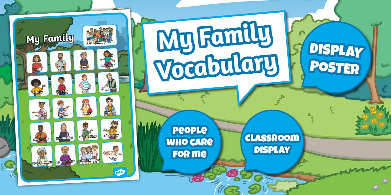 Family Vocabulary Poster for Australian Classrooms