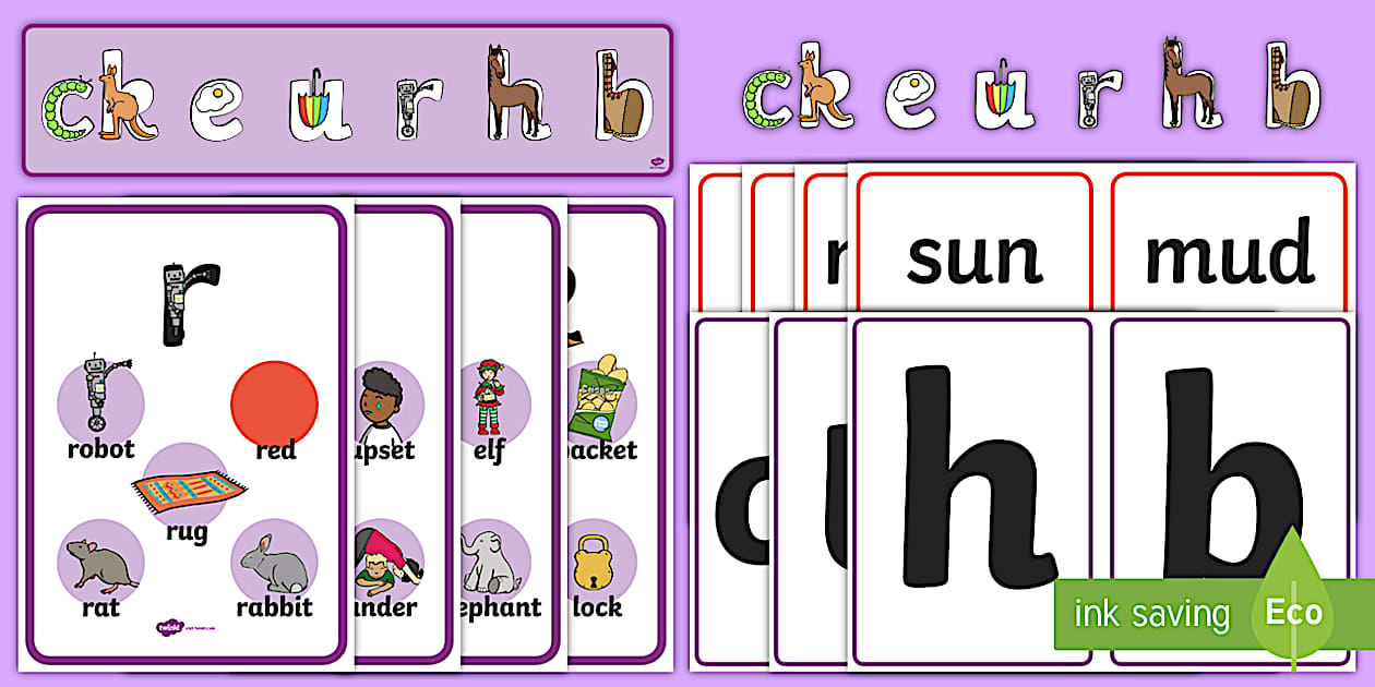 CK, E, U, R, H, B Phonics Display Pack (teacher made)