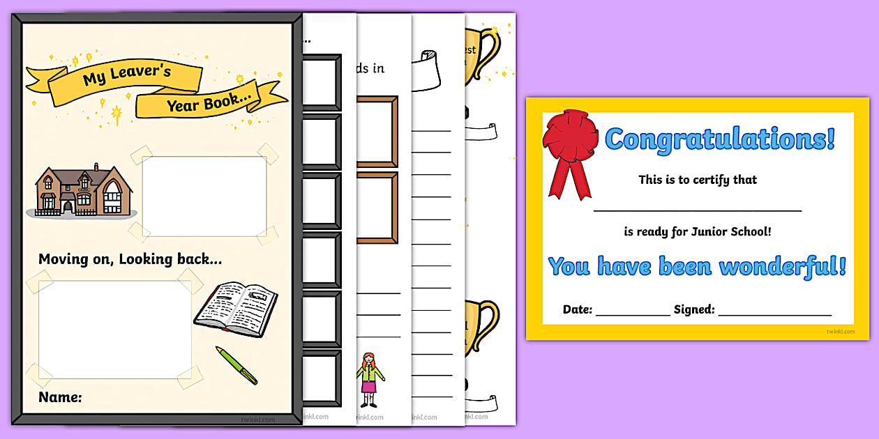 Infant to Junior School Leavers Book (teacher made) - Twinkl