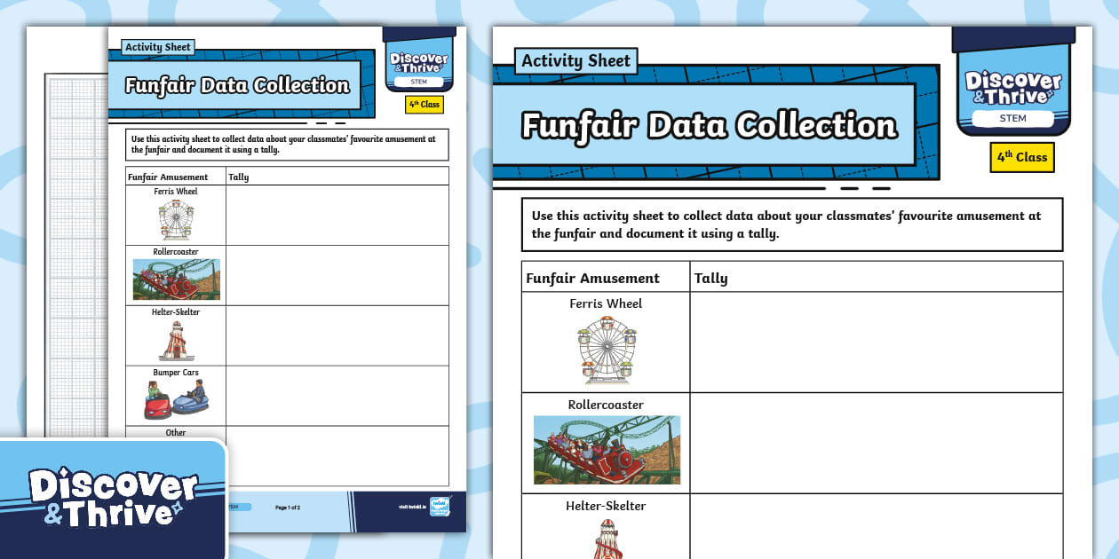 Funfair Data Collection Activity Sheet (l'enseignant a fait)