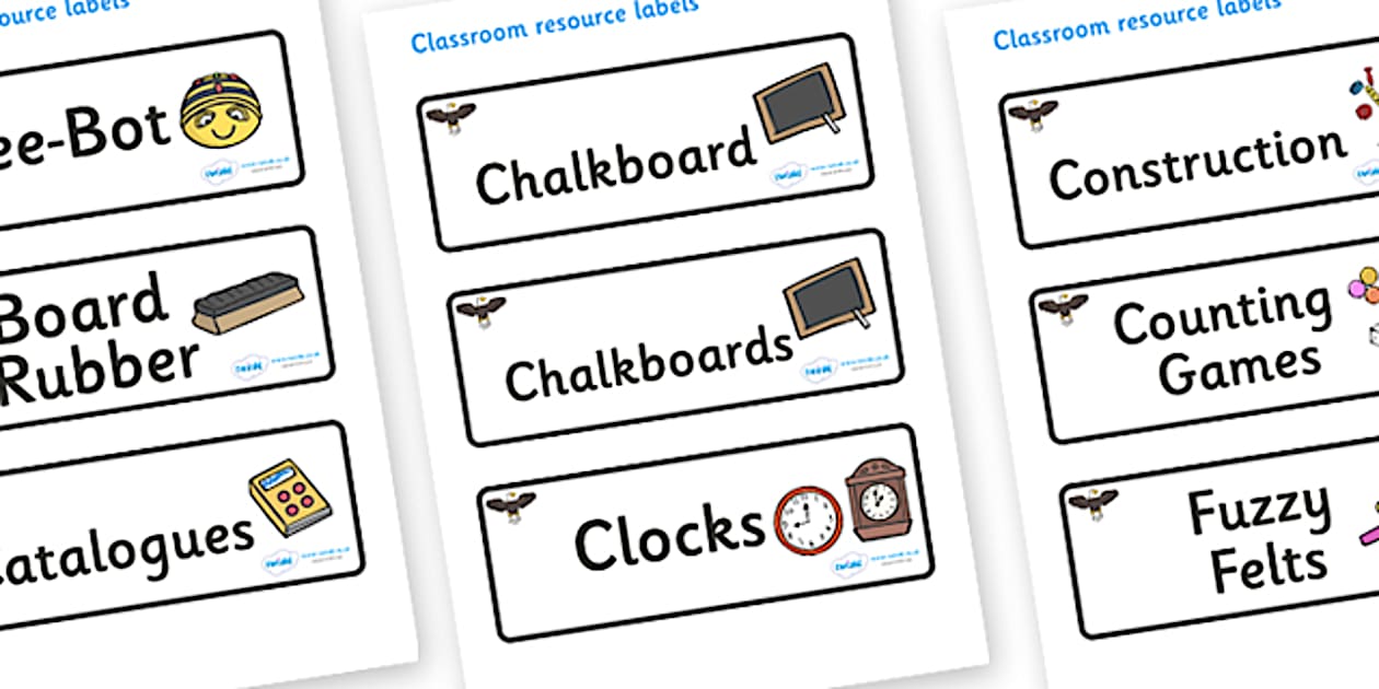 Eagle Themed Editable Additional Classroom Resource Labels