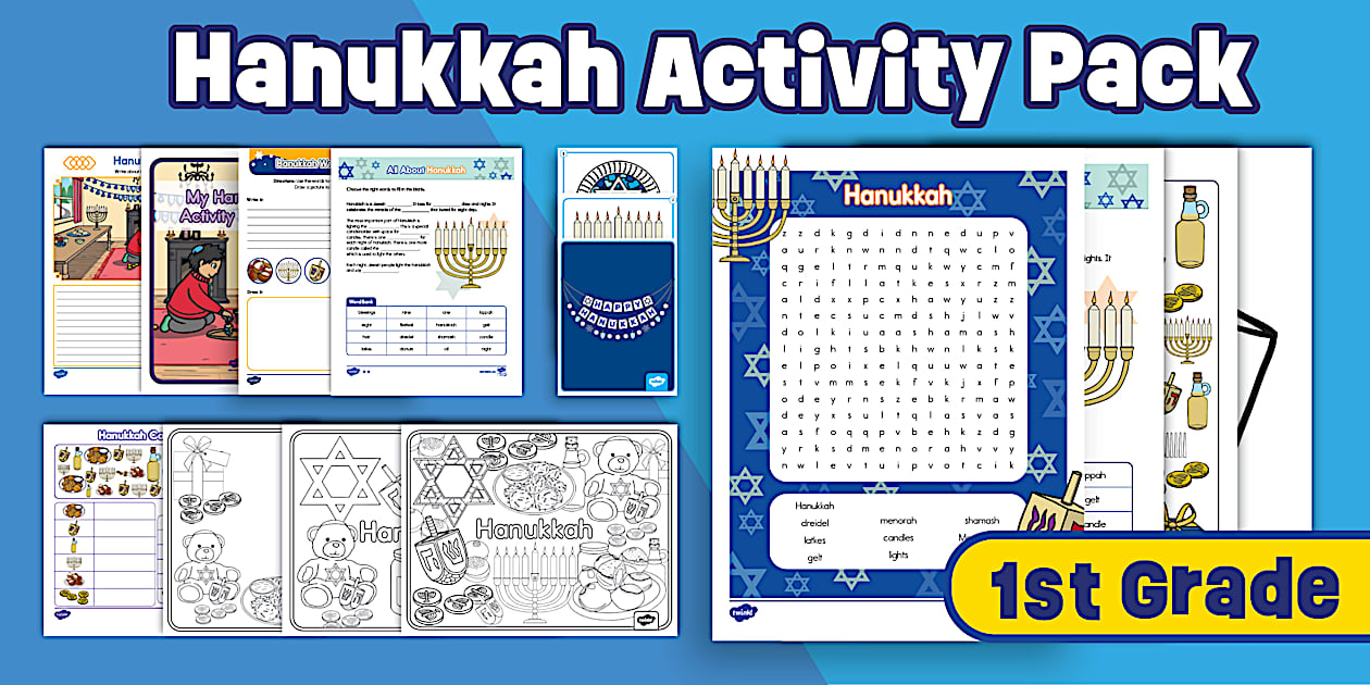 First Grade Hanukkah Activity Pack