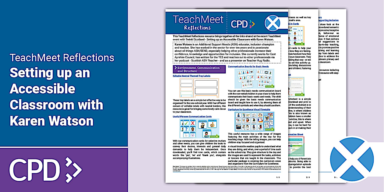 TeachMeet Reflections - Setting up an Accessible Classroom with Karen ...