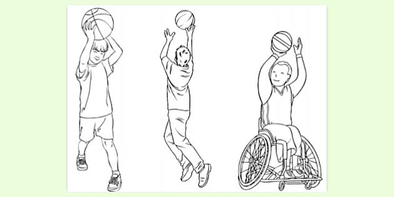 Printable Basketball Colouring | Colouring Sheets - Twinkl