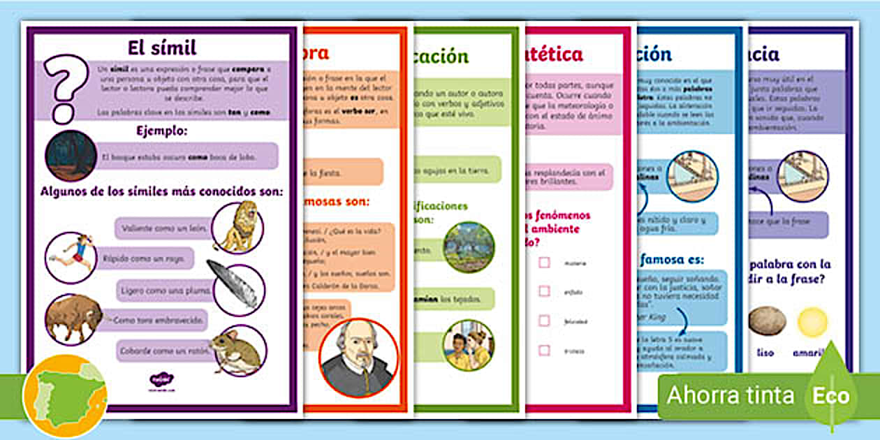 Pósters: Las figuras retóricas. Definiciones y ejemplos
