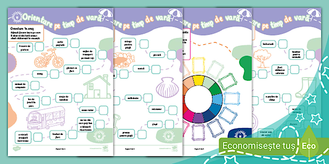 Orientare pe timp de vară – Fișe de activitate - Twinkl