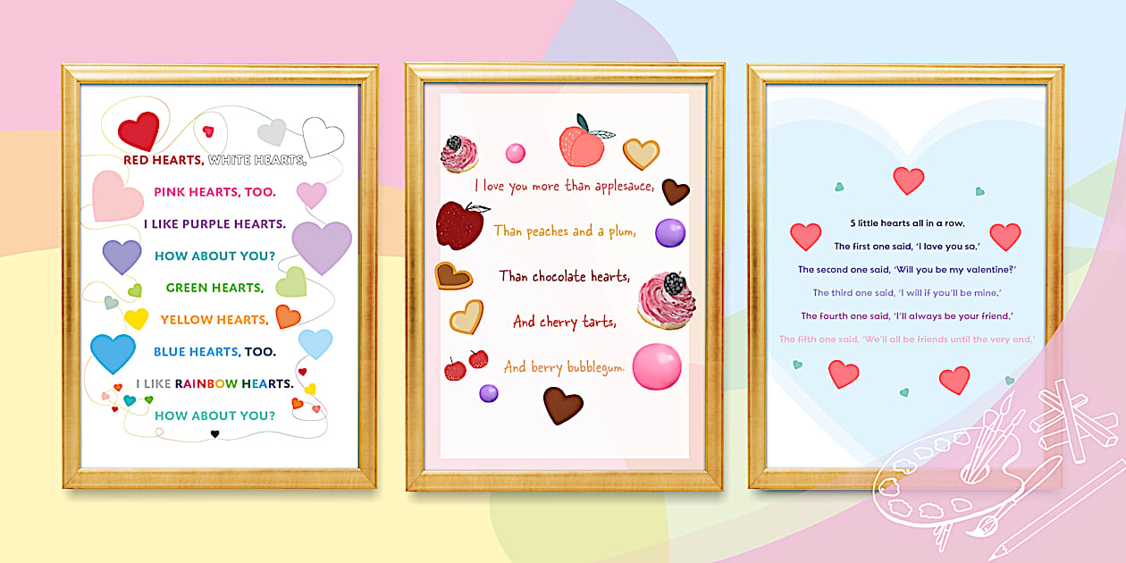 Funny Valentine's Day Poems Posters Pack