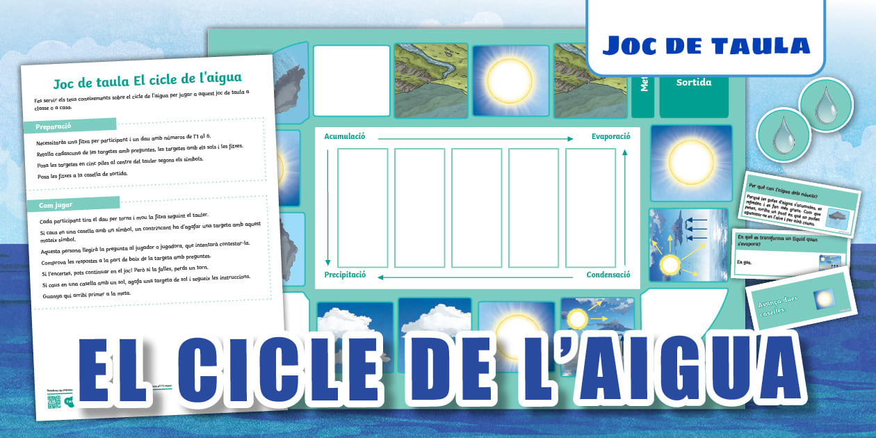 Joc de taula: El cicle de l'aigua - Català