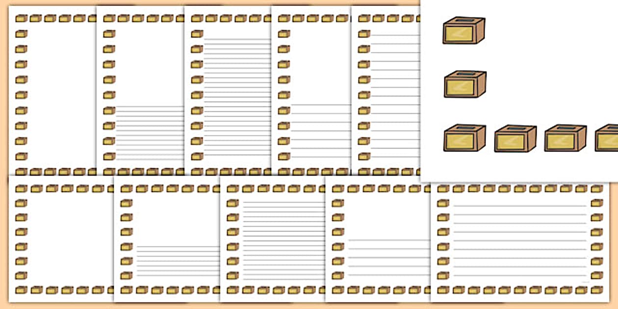Editable Charity Box Page Borders (teacher made) - Twinkl