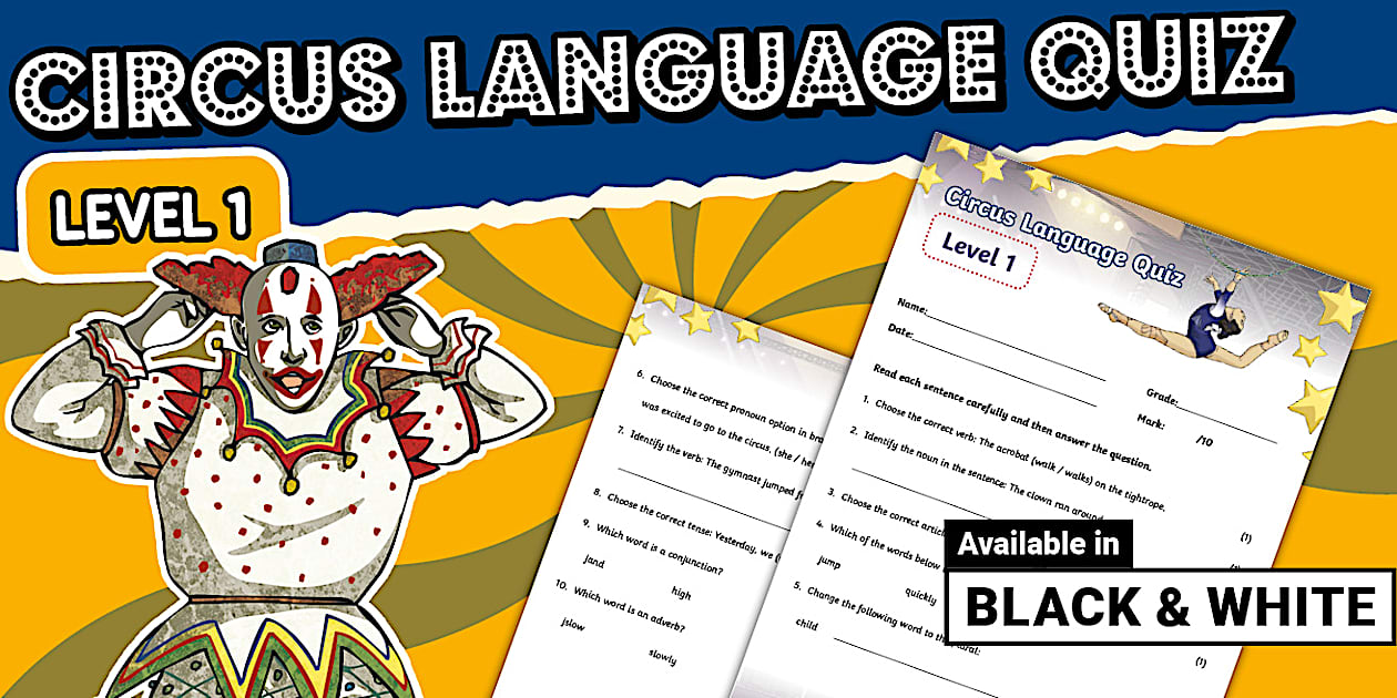 IP English Circus Language Quiz Level 1