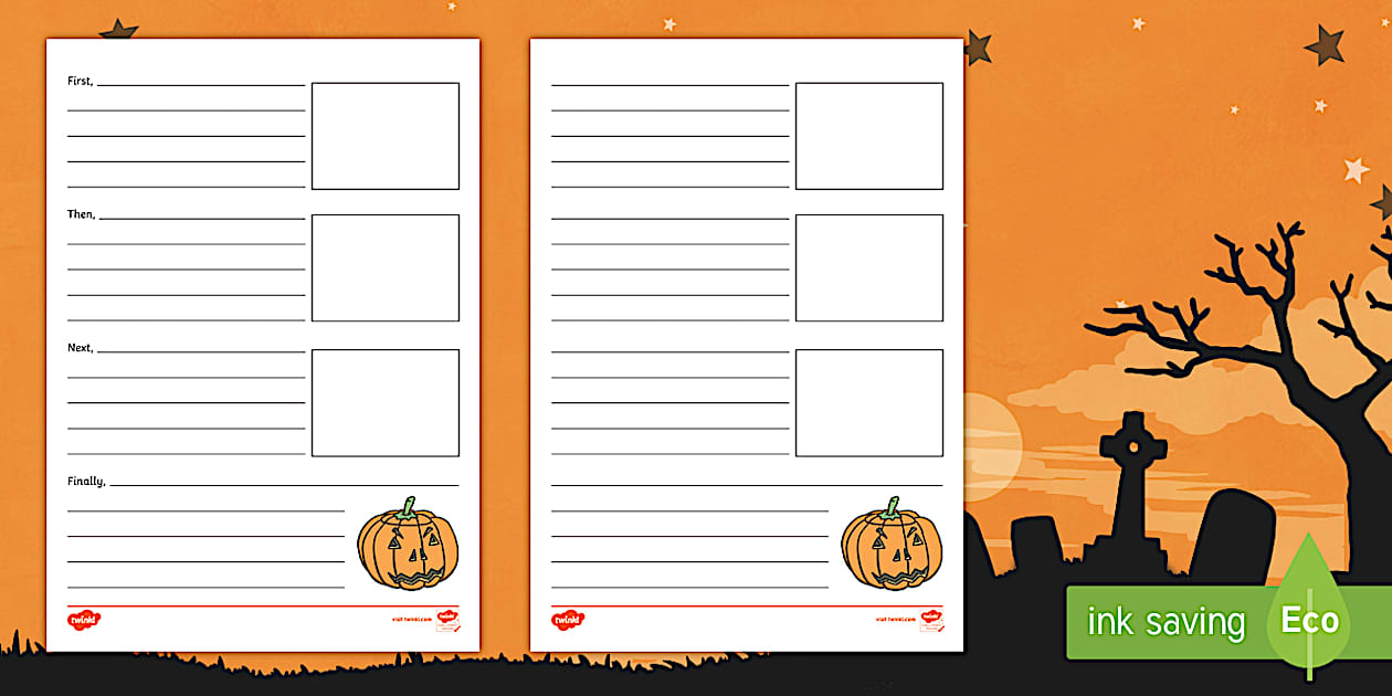 Halloween Recount Writing Template | English Resources