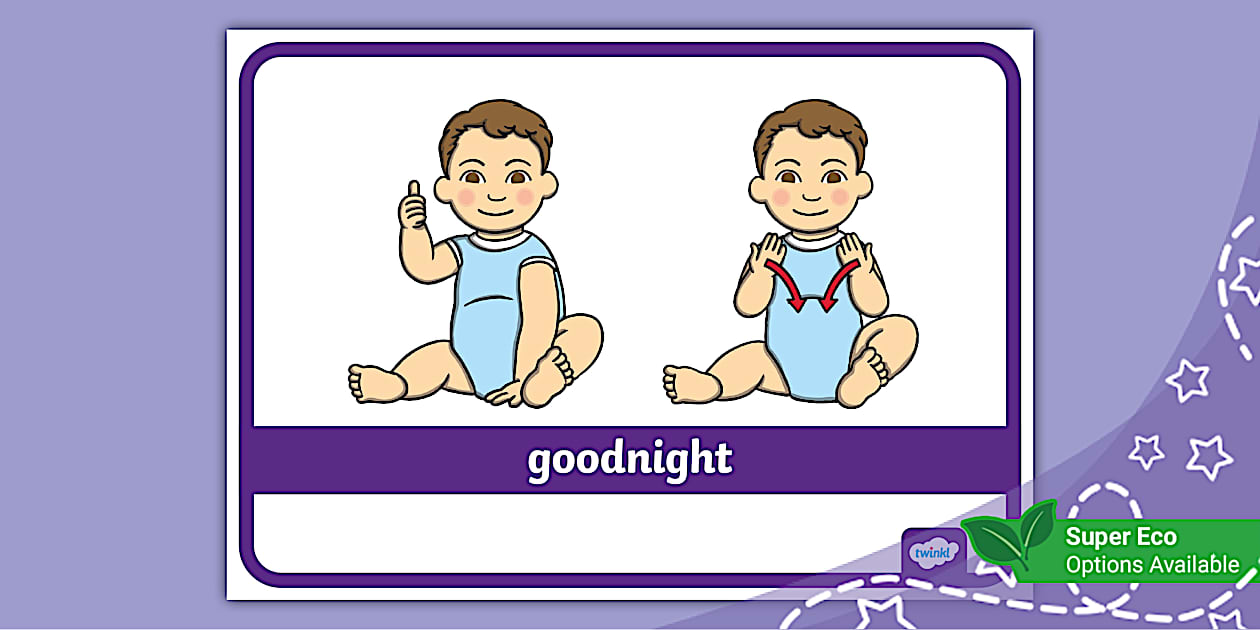 Baby Sign Poster: Goodnight