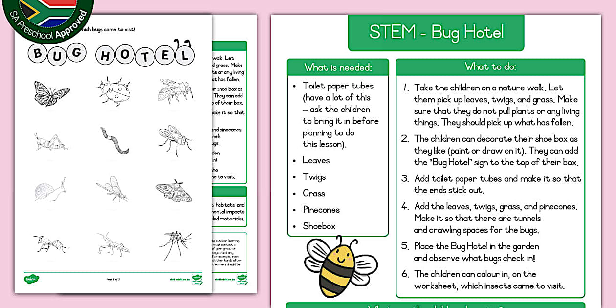 Preschool: STEM – Bug Hotel (teacher made) - Twinkl