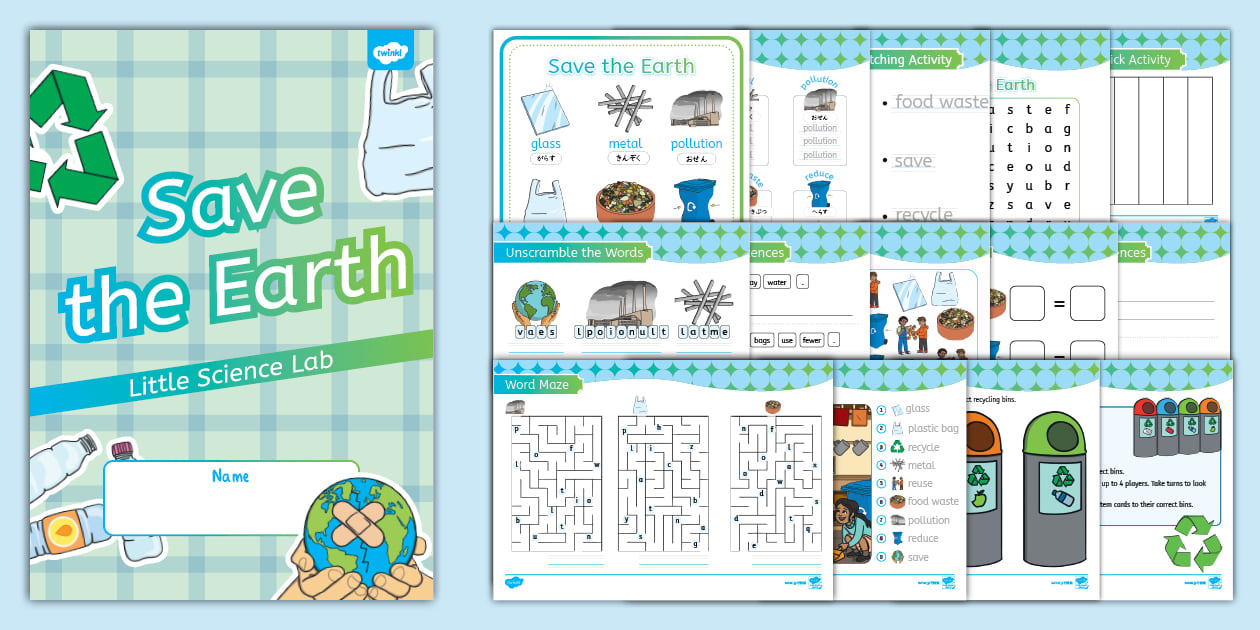 Little Science Lab Workbook: Save the Earth (teacher made)