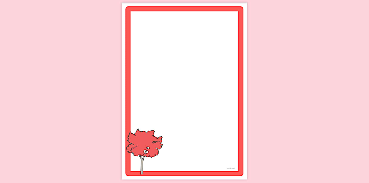 Maple Tree Page Border | Page Borders | Twinkl - Twinkl