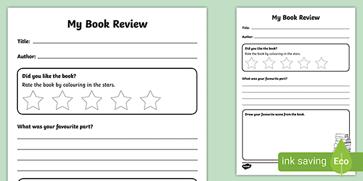How to Write a Review Template | Book Review Template