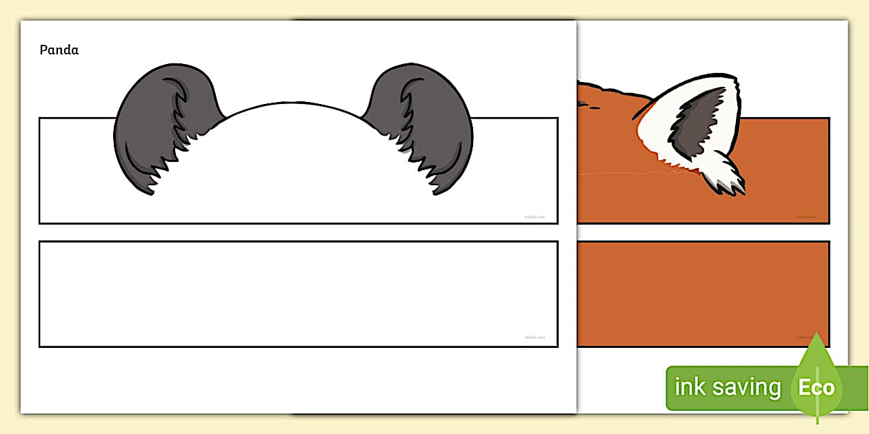 Panda Ears Role-Play Headband - Twinkl - EYFS (teacher made)