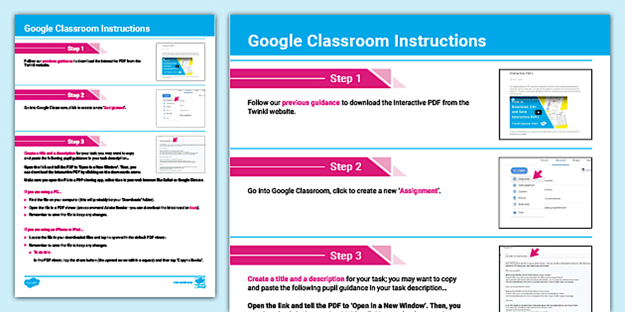 Guidance: Sharing Interactive Worksheets Via Google Classroom