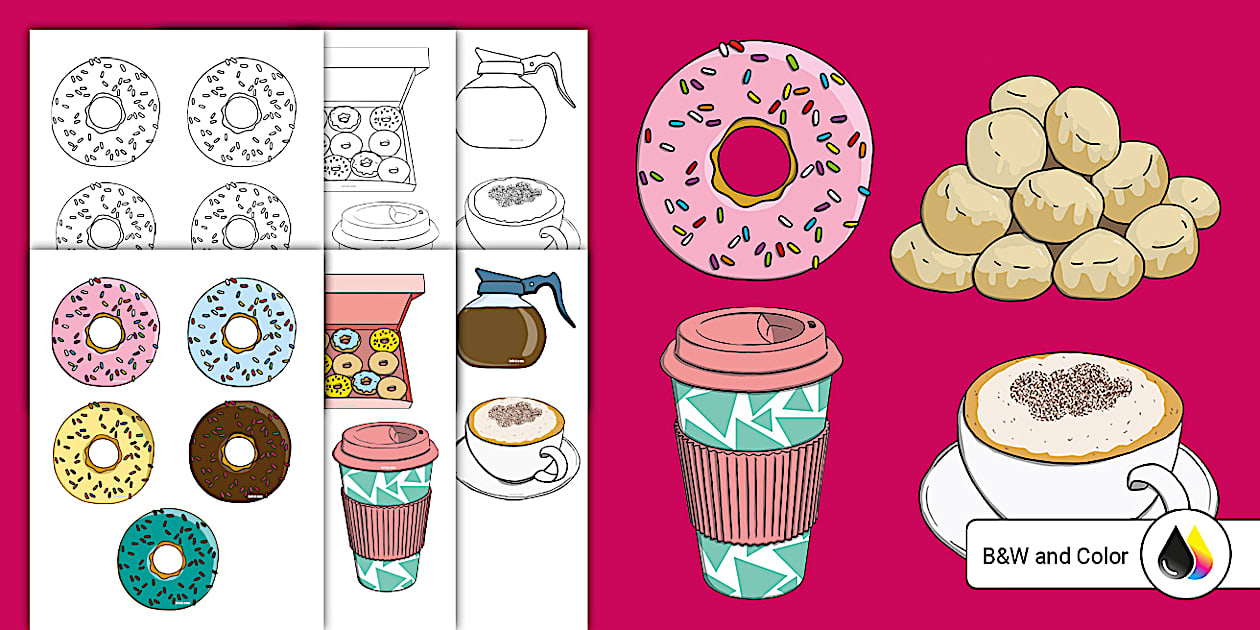 Donut Shop Dramatic Play Cutouts