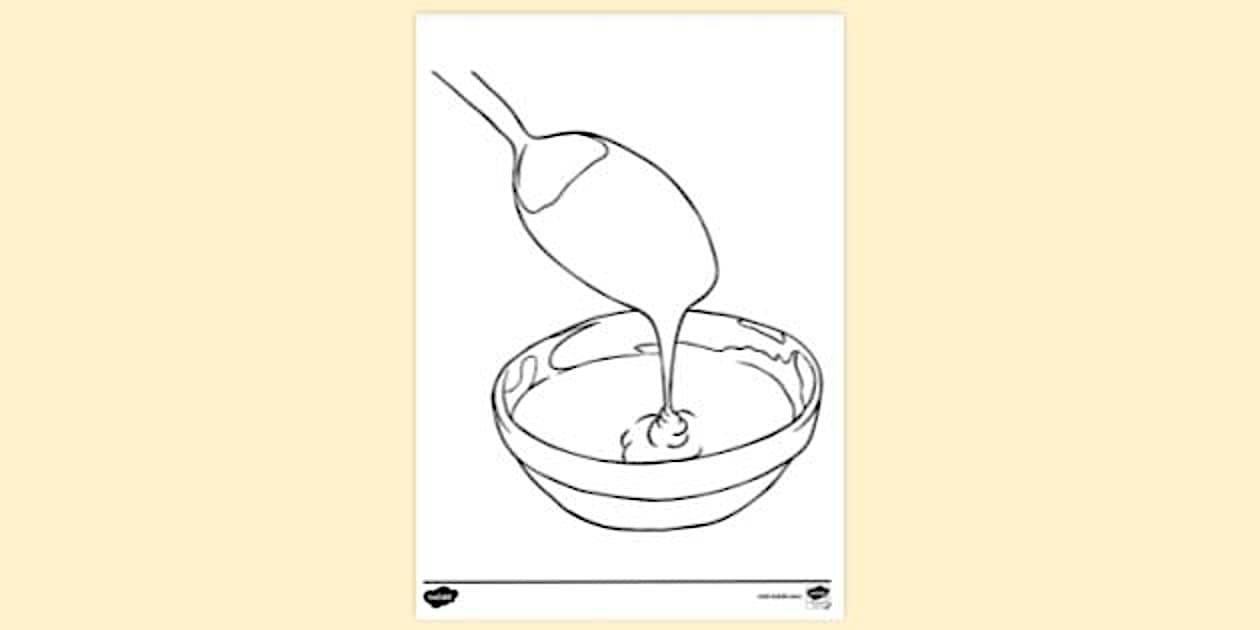 Melted Chocolate Colouring Sheet | Colouring Sheets