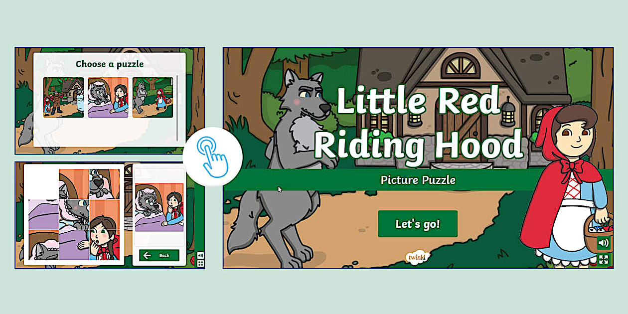 Little Red Riding Hood Interactive Slider Puzzle - Twinkl