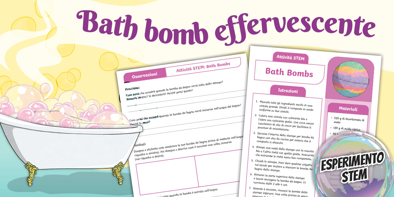 * NEW * Esperimento STEM | Bath bomb effervescente