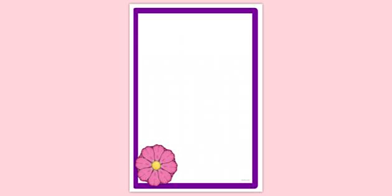 Simple Blank Flower Petals Page Border | Twinkl - Twinkl
