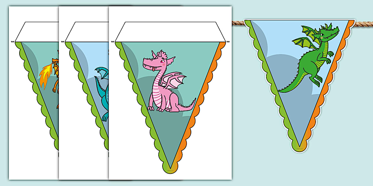 Dragon Themed Display Bunting - Twinkl Display