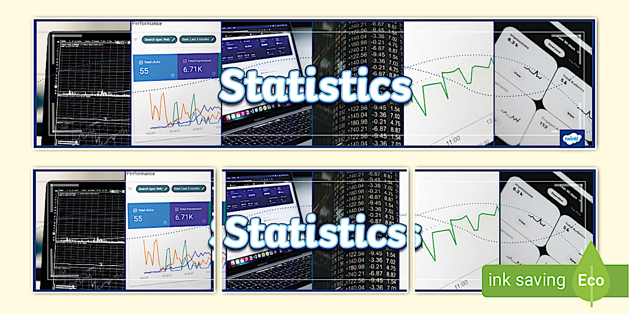 👉 Statistics Photo Banner (teacher made) - Twinkl