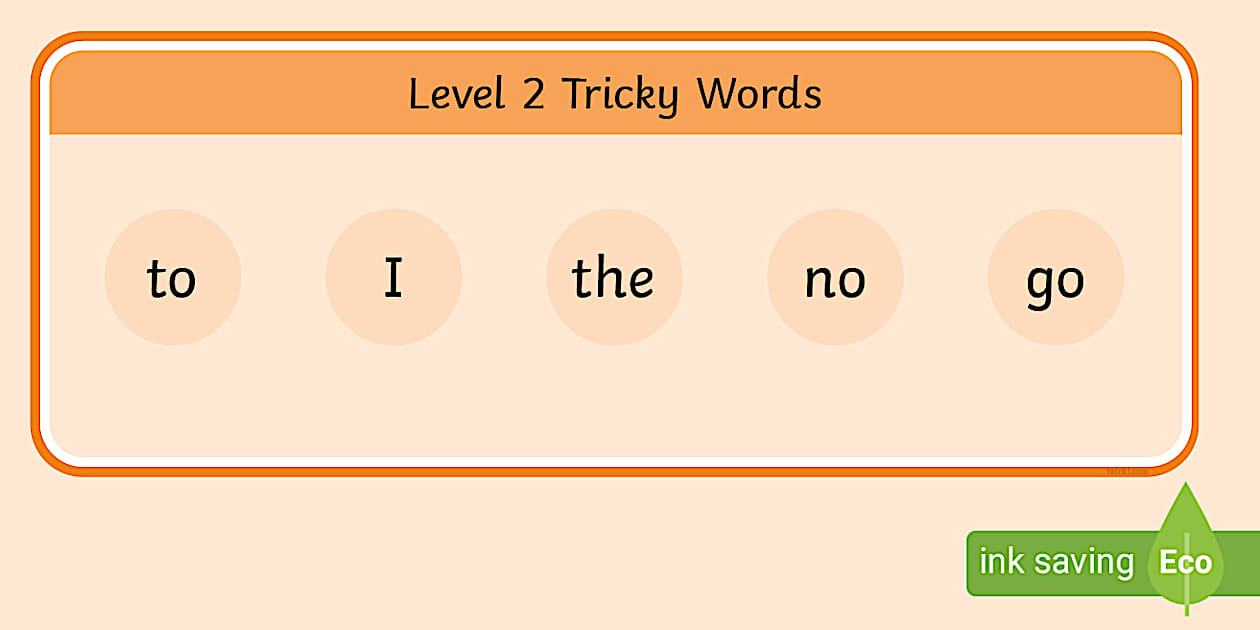 Level 2 Tricky Words Table Strips - Primary Resources