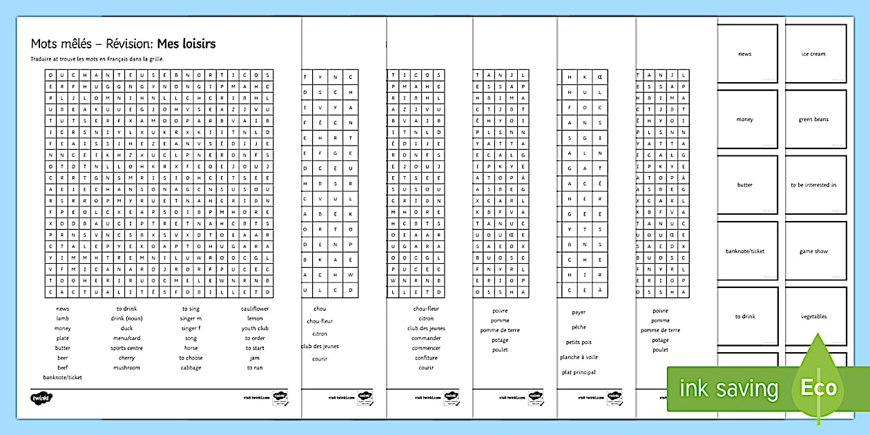 Free Time: Revision Activity Pack French