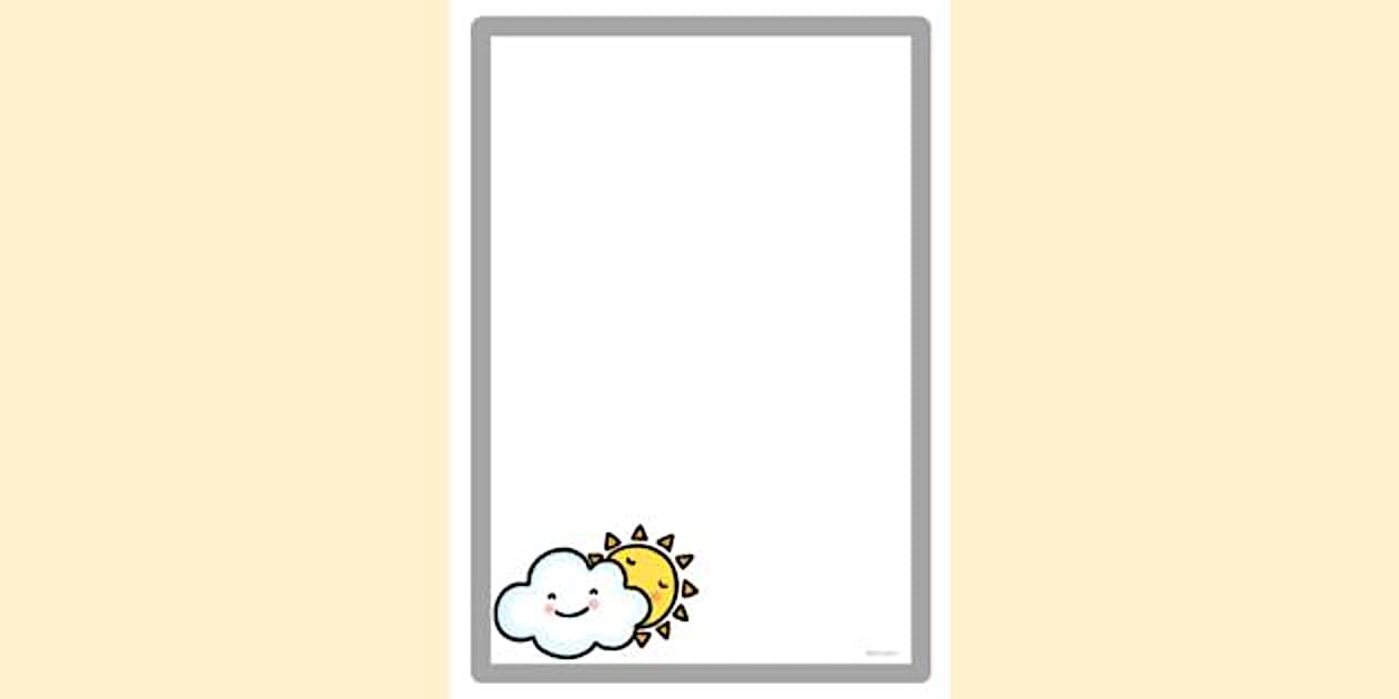Simple Blank Sunny Intervals Border | Page Borders | Twinkl