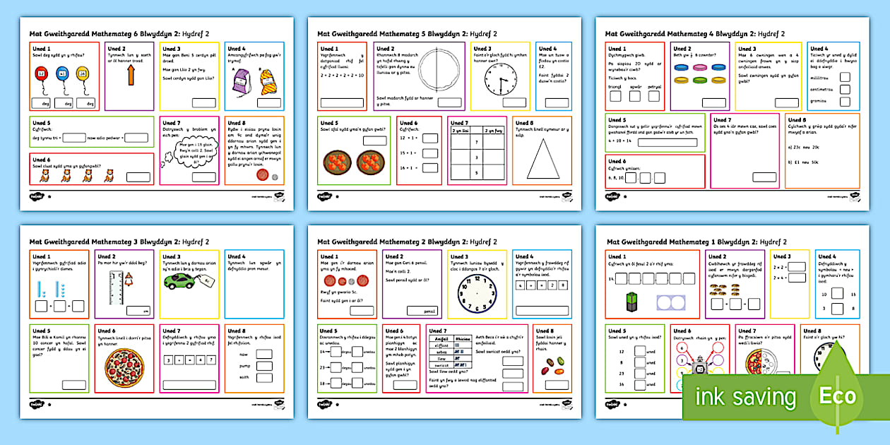Matiau Gweithgaredd Mathemateg Blwyddyn 2 Hydref 2 - Twinkl