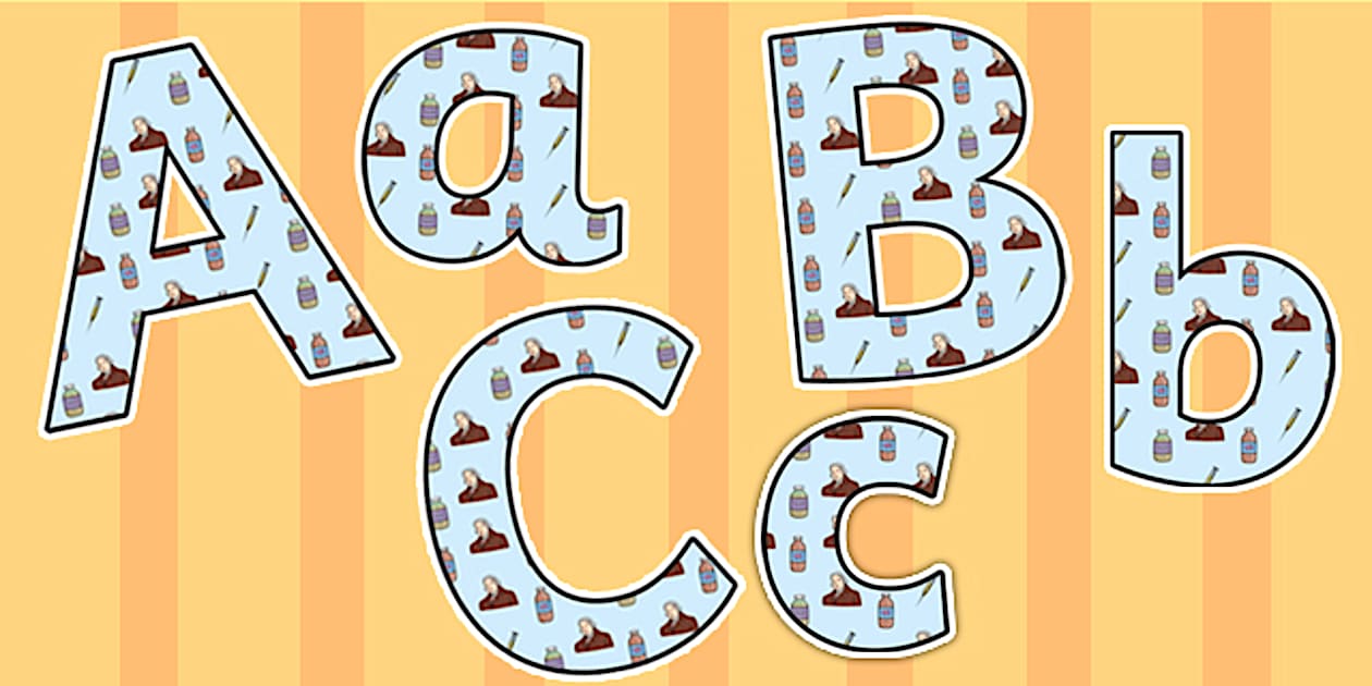 Cursive Edward Jenner Themed A4 Display Lettering - Twinkl