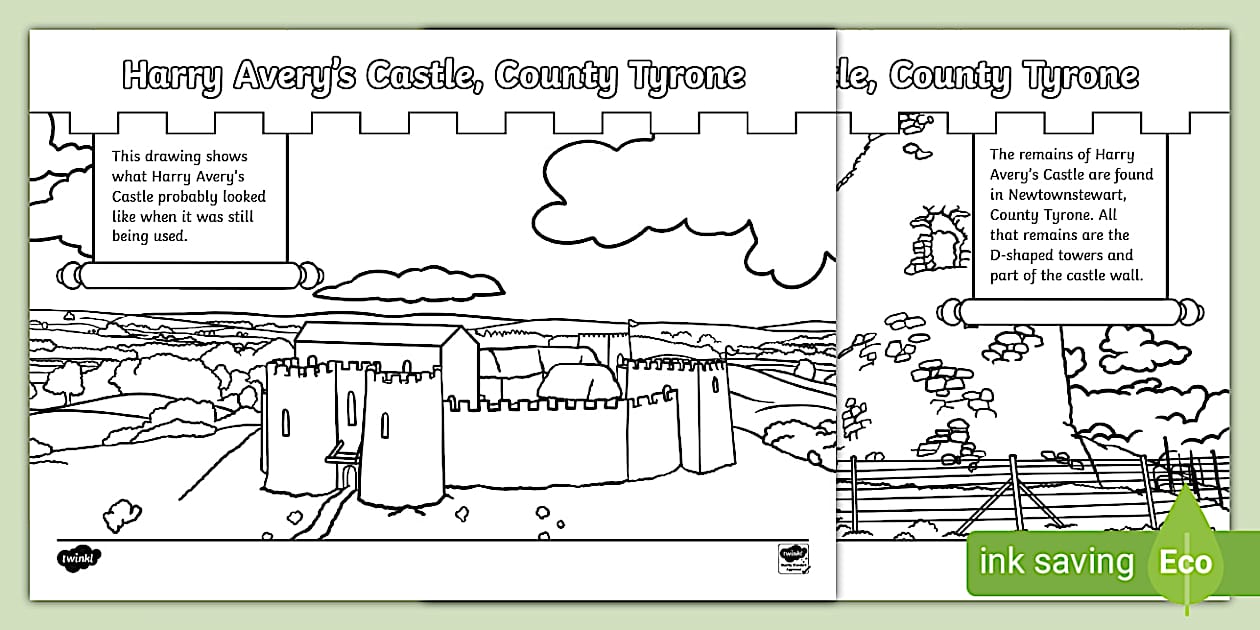 Harry Avery's Castle Colouring Pages - Twinkl