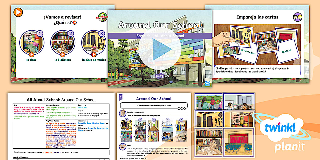 PlanIt Year 3 Spanish Lesson: School - Where Are You?