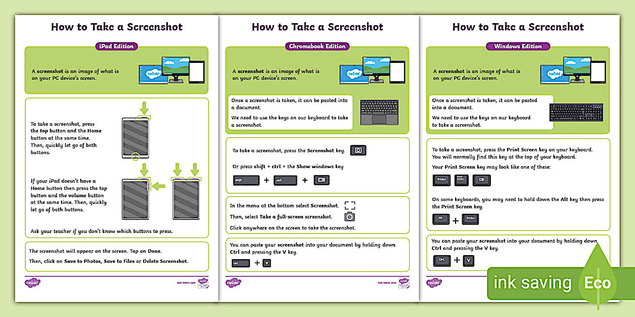 KS1 How to Take a Screenshot - KS1 - ICT (teacher made)