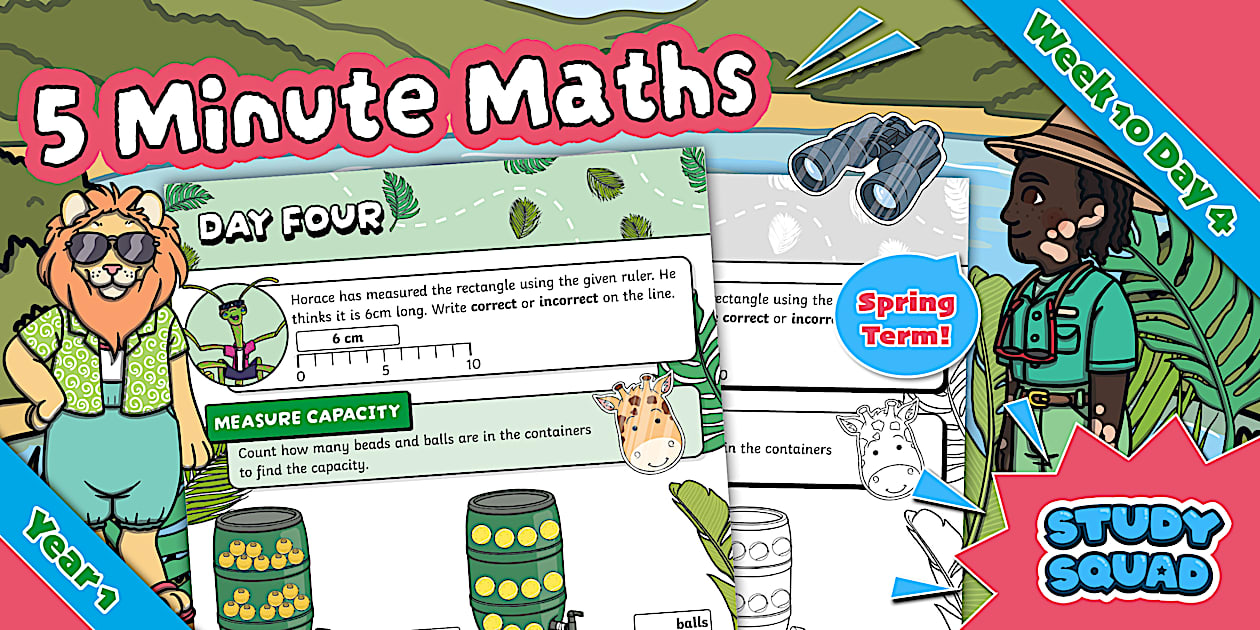👉 Study Squad 5 Minute Maths - Year 1 Spring - Week 10 Day 4