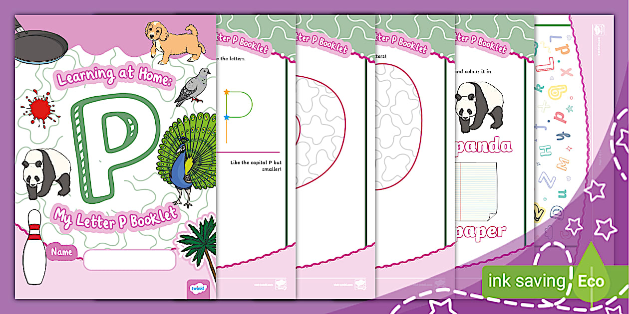 Learning Letters at Home: My Letter P Activity Booklet