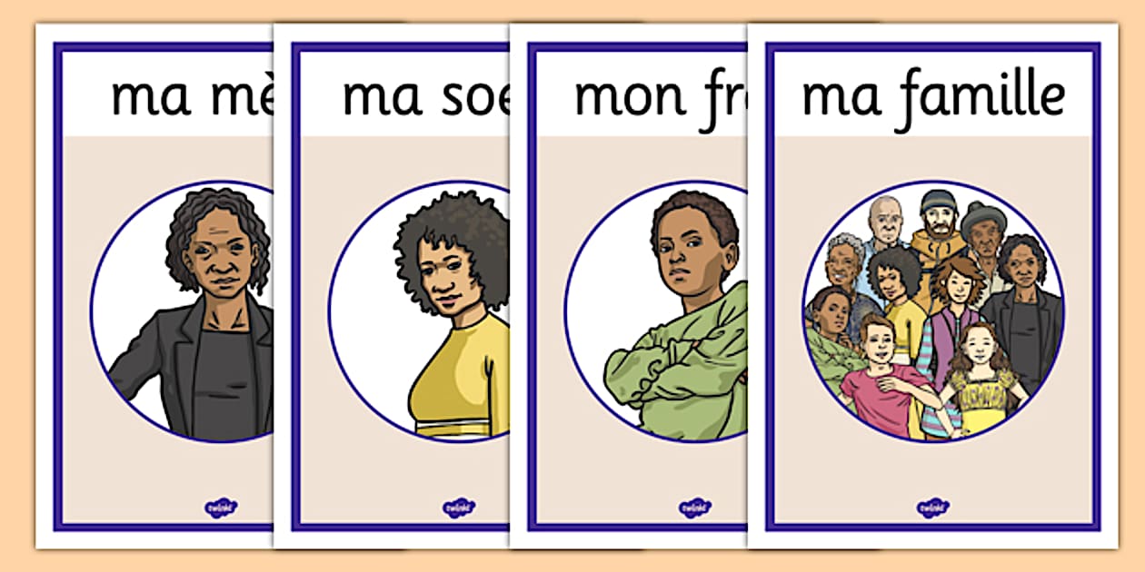 French Meet My Family Display Posters (teacher made)