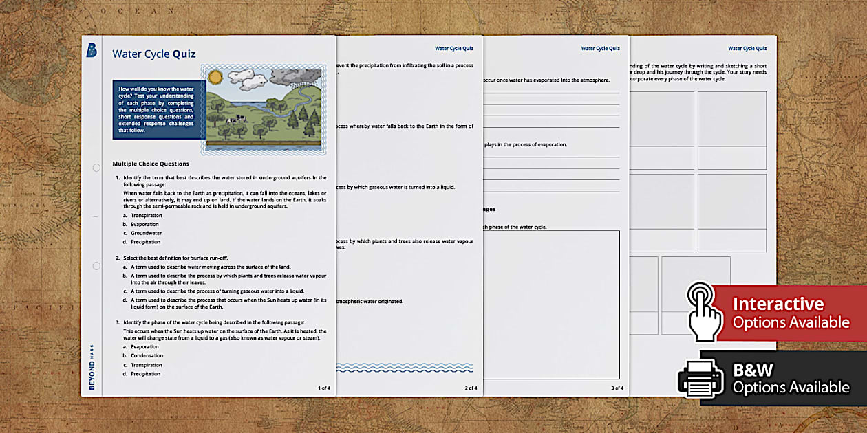 Water Cycle Quiz (creat de profesori) - Twinkl