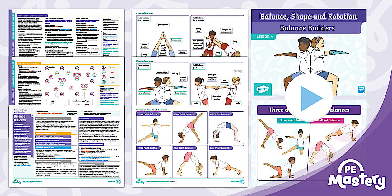 Gymnastics Lesson: 3 & 4 Point Balances and Counterbalances