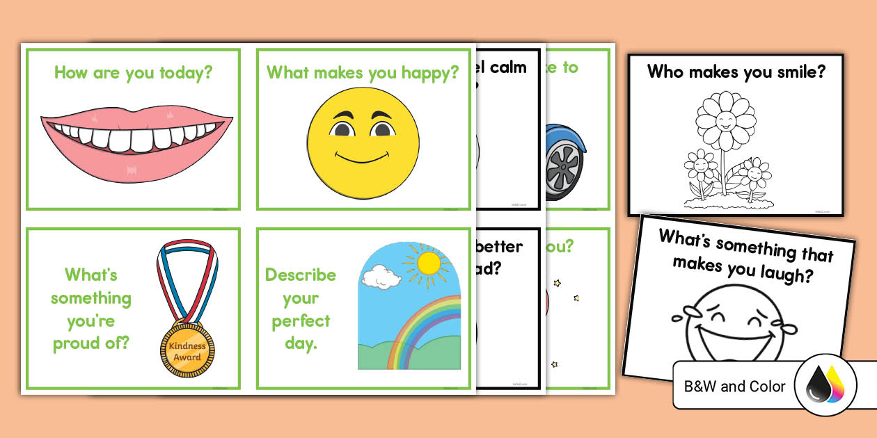 How Are You? Conversation Practice Cards for ELL - Twinkl