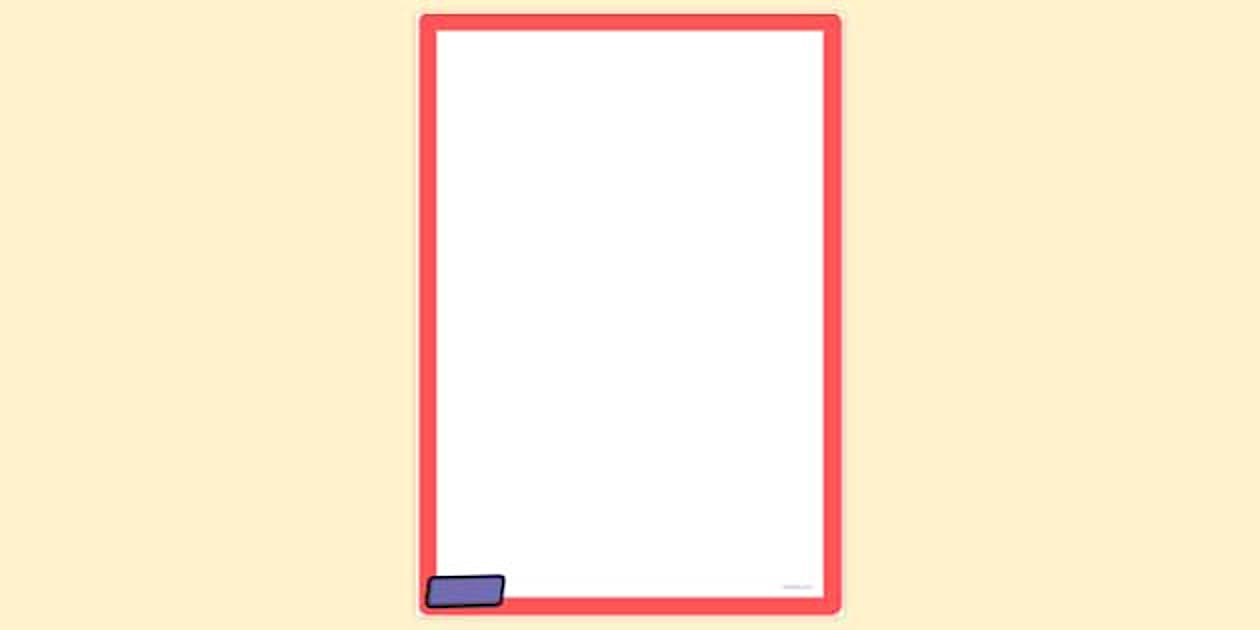 Simple Blank Maths Subtract Minus Page Border | Page Borders